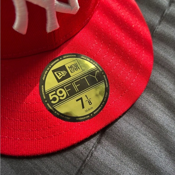 New Era | Accessories | New Era Red 59fifty Cap | Poshmark